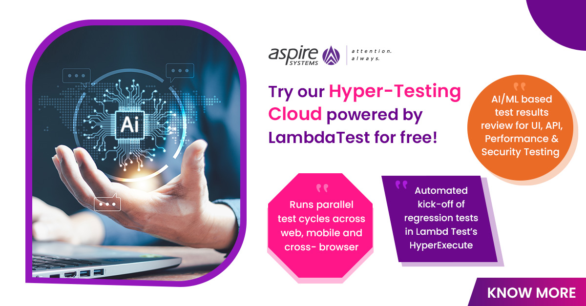 Aspire's Hyper-Testing Cloud Powered by LambdaTest